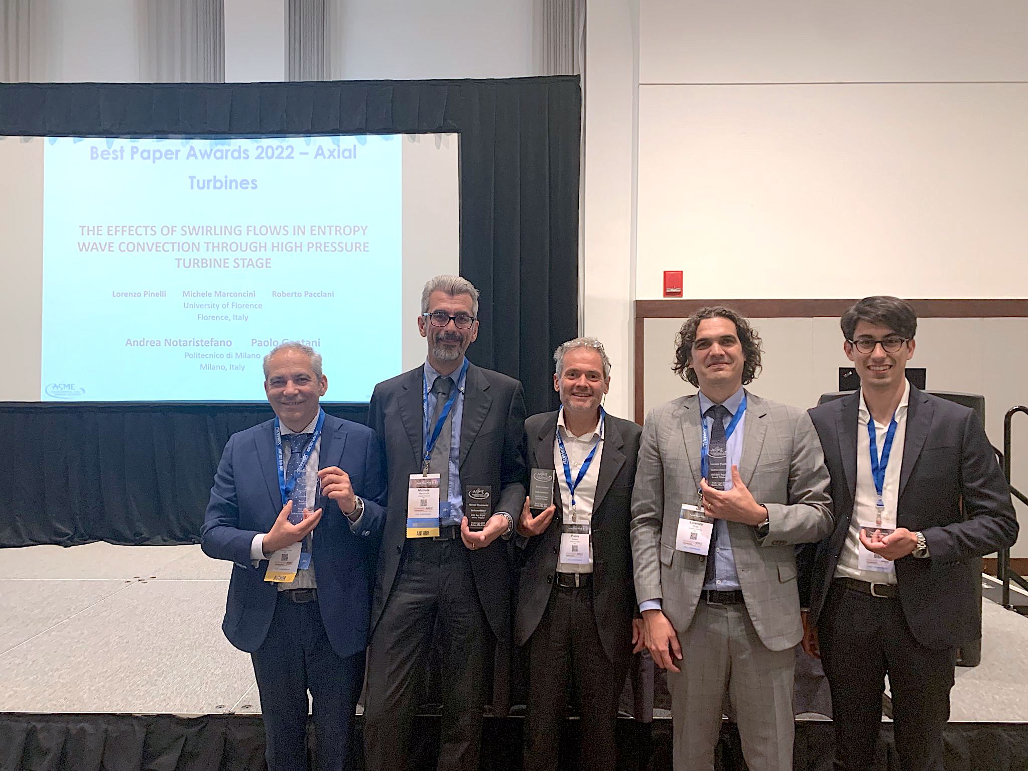 Professor Pacciani Wins American Society of Mechanical Engineers Award ...